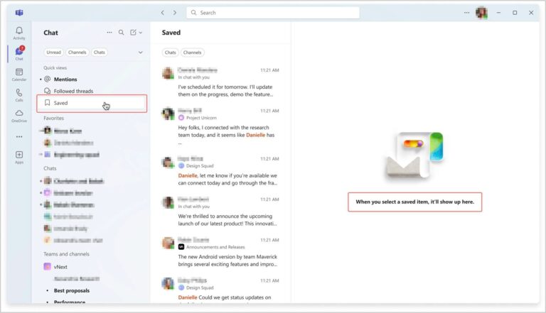 Microsoft Teams Update: Save Chats and Channel Messages for Later ...